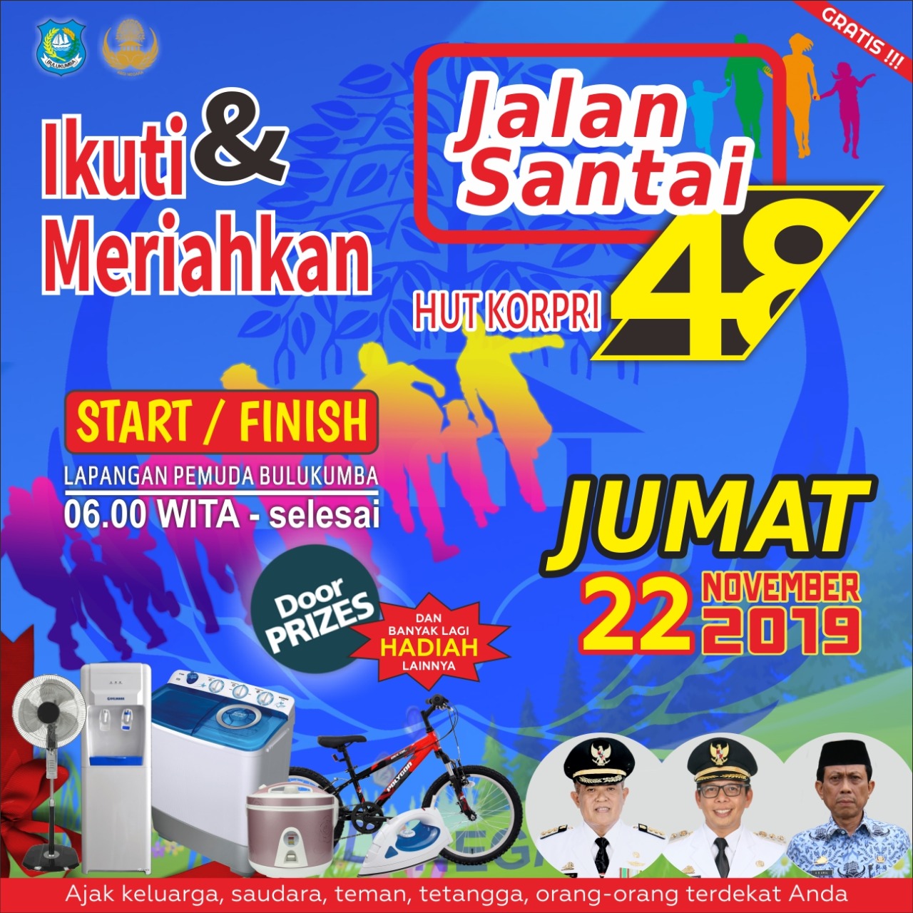 Ayo Ikuti dan Dapatkan Hadiah Doorprize Jalan Santai HUT Korpri ... Ayo Ikuti dan Dapatkan Hadiah Doorprize Jalan Santai HUT Korpri ...